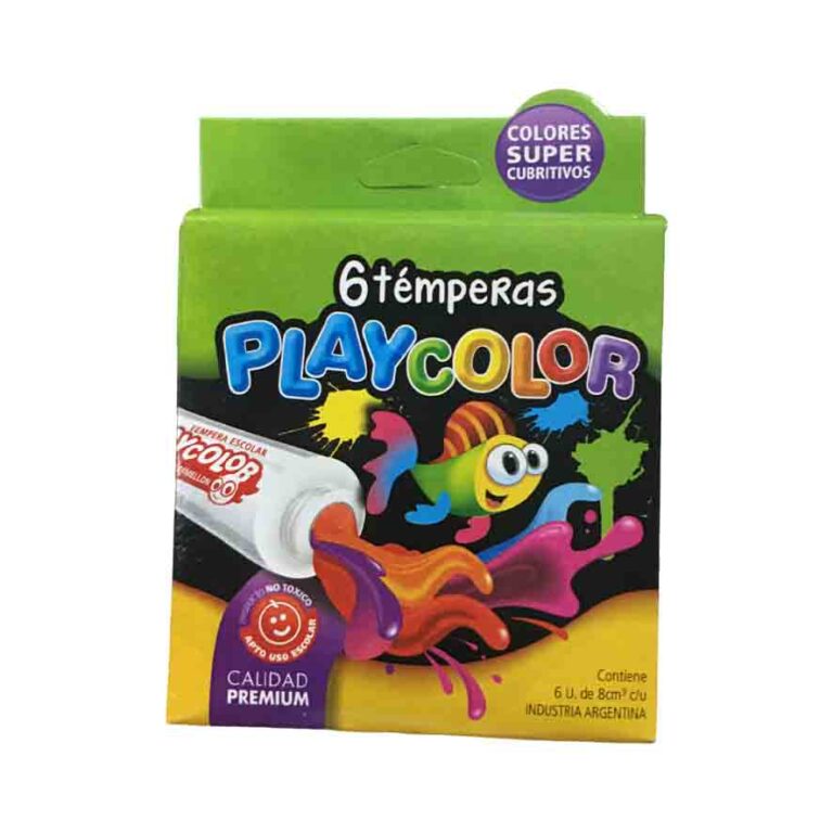 TEMPERA PLAYCOLOR POMO SURTIDA X6U – Distribuidora La Colo