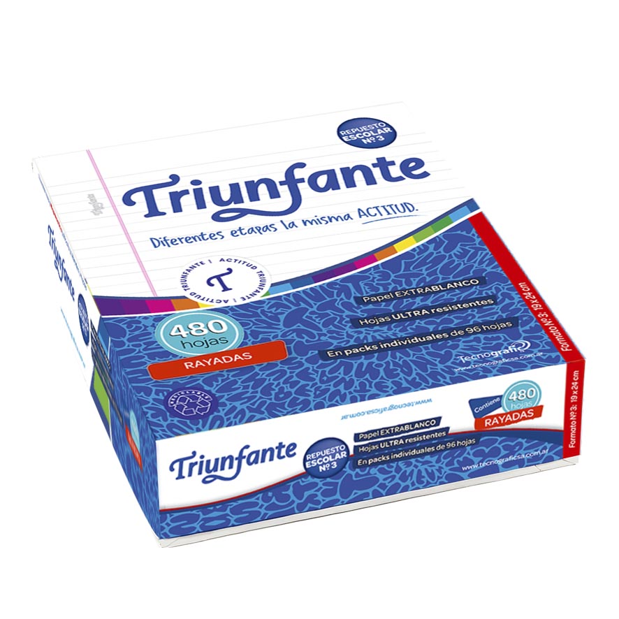 REPUESTO TRIUNFANTE X 480HJS RAYAS C/U – Distribuidora La Colo
