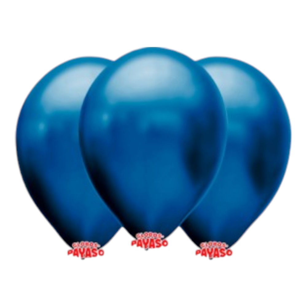 GLOBBY 12″ PERLADO METAL AZUL X25U – Distribuidora La Colo