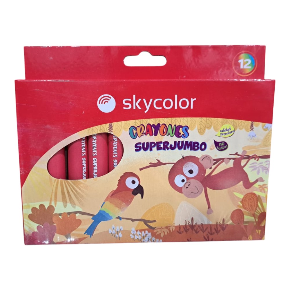 CRAYON SKYCOLOR SUPER JUMBO X12U C/U – Distribuidora La Colo