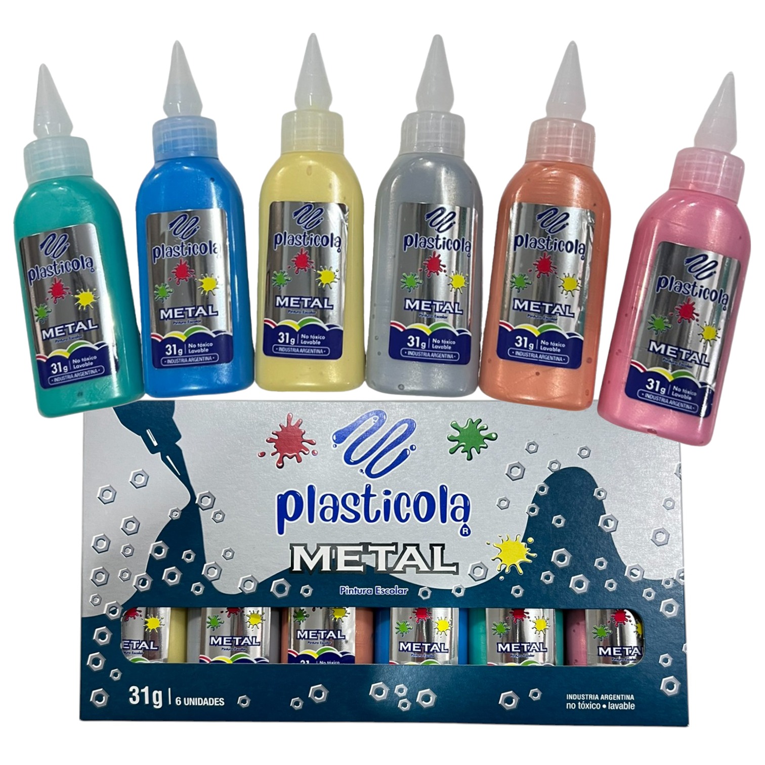 ADHESIVO VINILICO COLOR METAL SURTIDO PLASTICOLA X6U – Distribuidora La ...