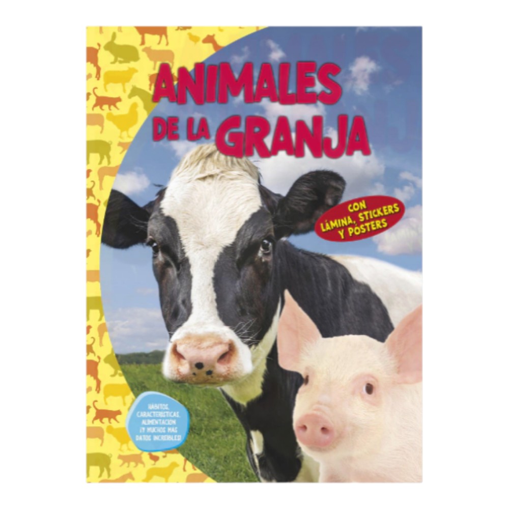 LIBRO ANIMALES DE LA GRANJA 23X31CM 16PAG C/LAMINAS Y STICKERS RUY C/U ...